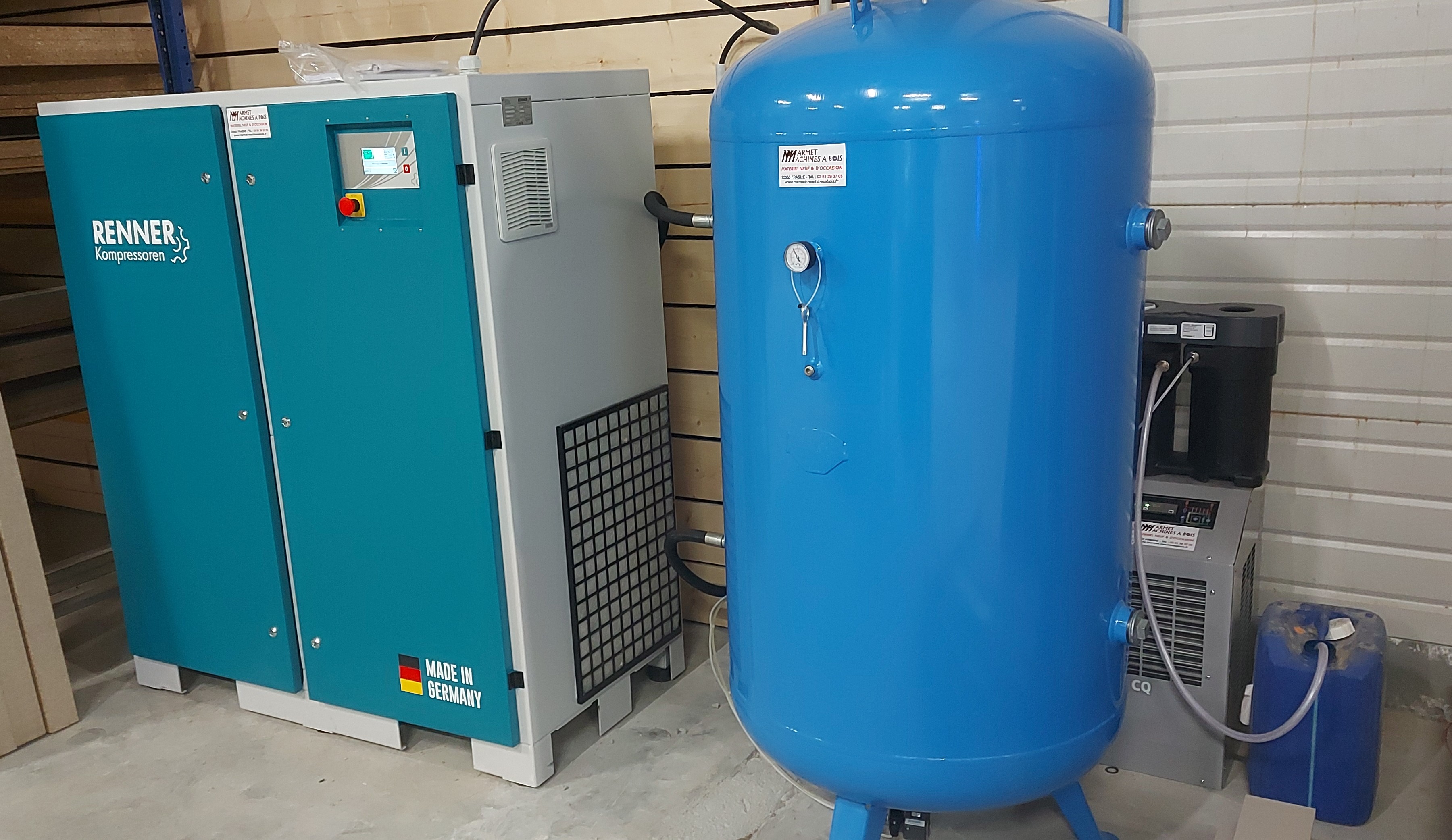 Compresseur RENNER 15KW - Débit variable - Marmet Machines à bois